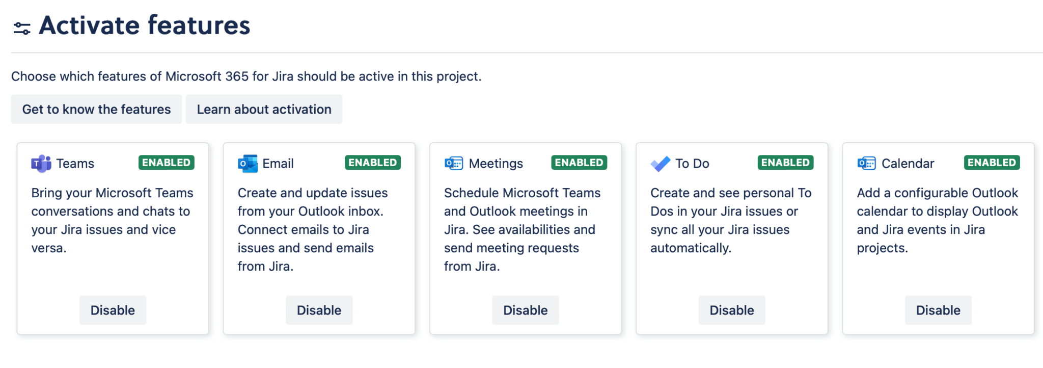 Simple Microsoft 365 for Jira integration in Jira Cloud